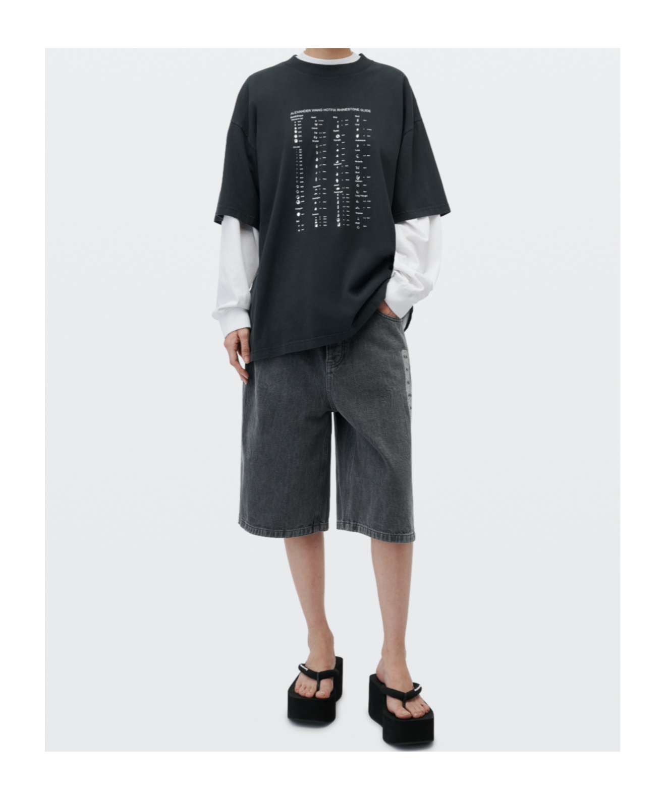 ALEXANDER WANG Alexander Wang Crystal Graphic Tee